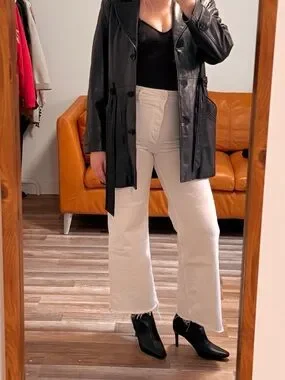 Zara | Pants & Jumpsuits | White Highrise Sailor Jeans Marine Sailor ...